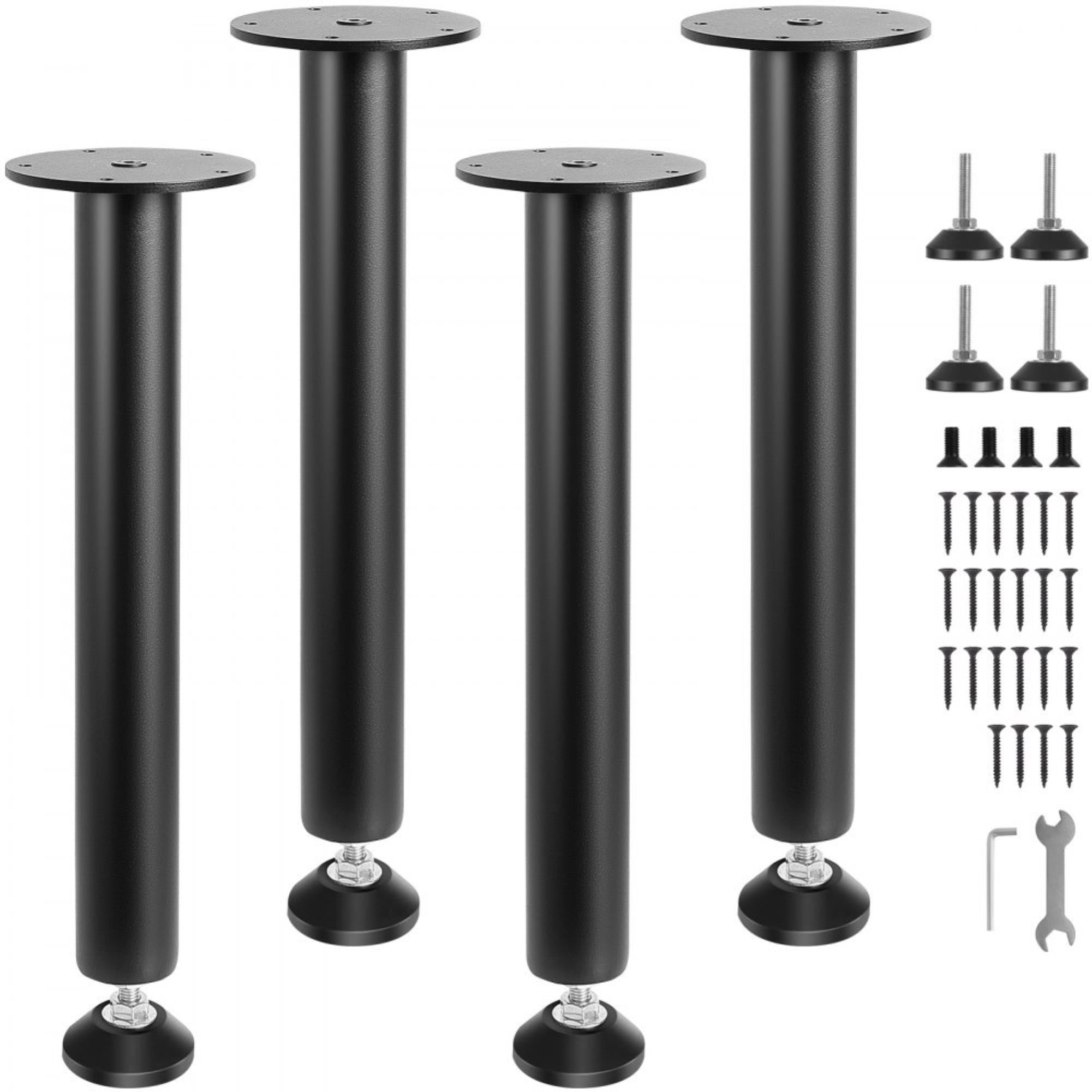 16 Inch Adjustable Desk Legs Set of 4 - Heavy Duty Steel Furniture Legs ...