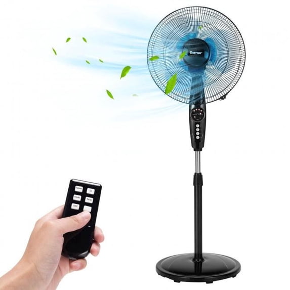 16 Inch Adjustable Height Quiet Oscillating Fan for Home and Office ...