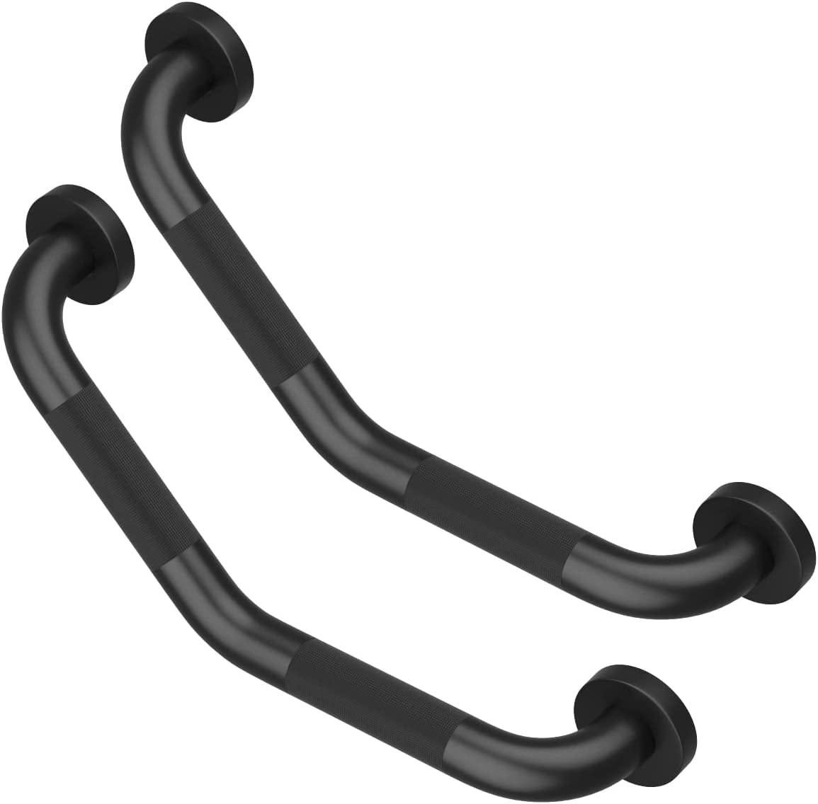 16 Inch Angled Shower Grab Bar, ZUEXT 2 Pack Anti Slip Satin Brushed ...