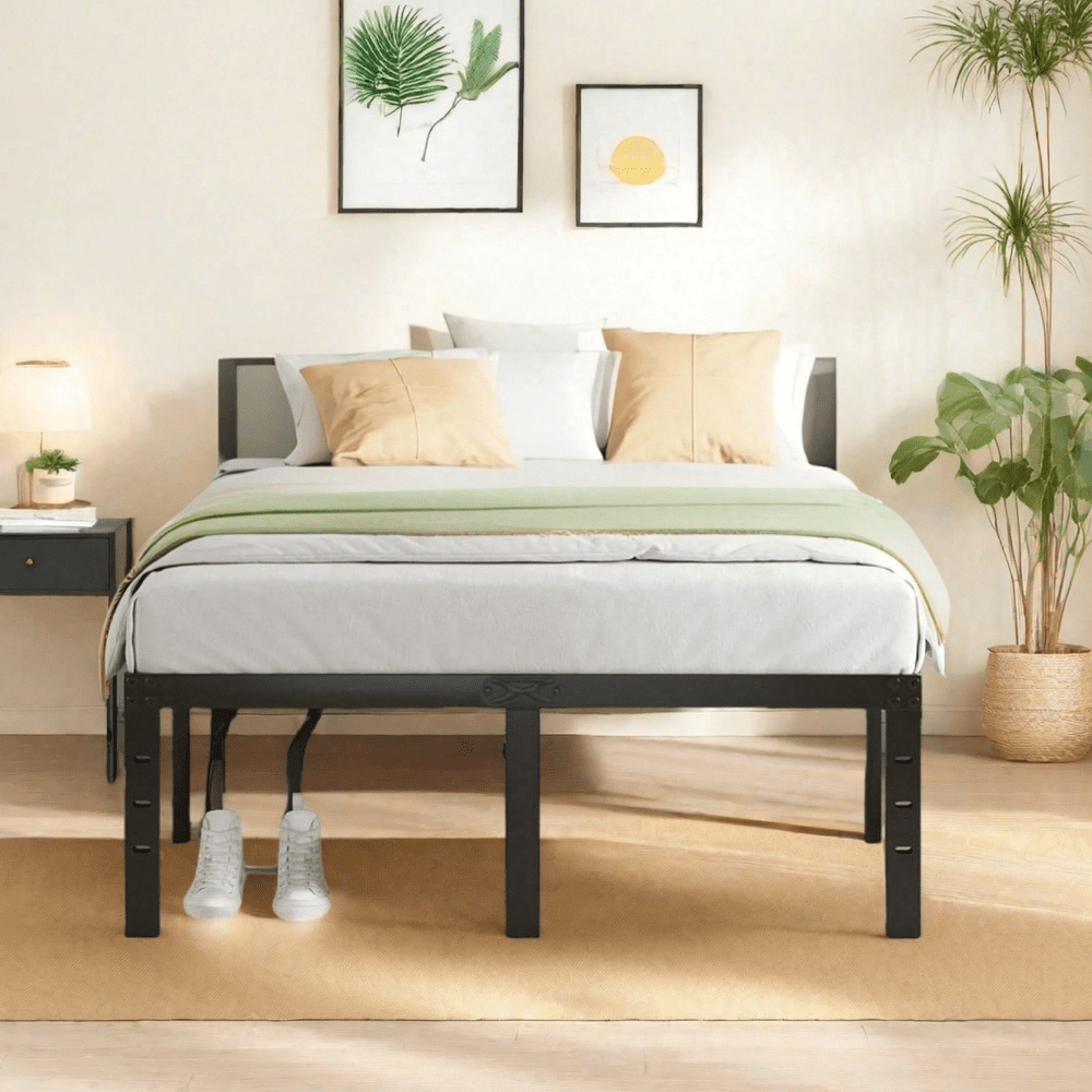 16 Inch Bed Frame Bed Frame, Heavy Duty Metal Platform Bed Frame With ...