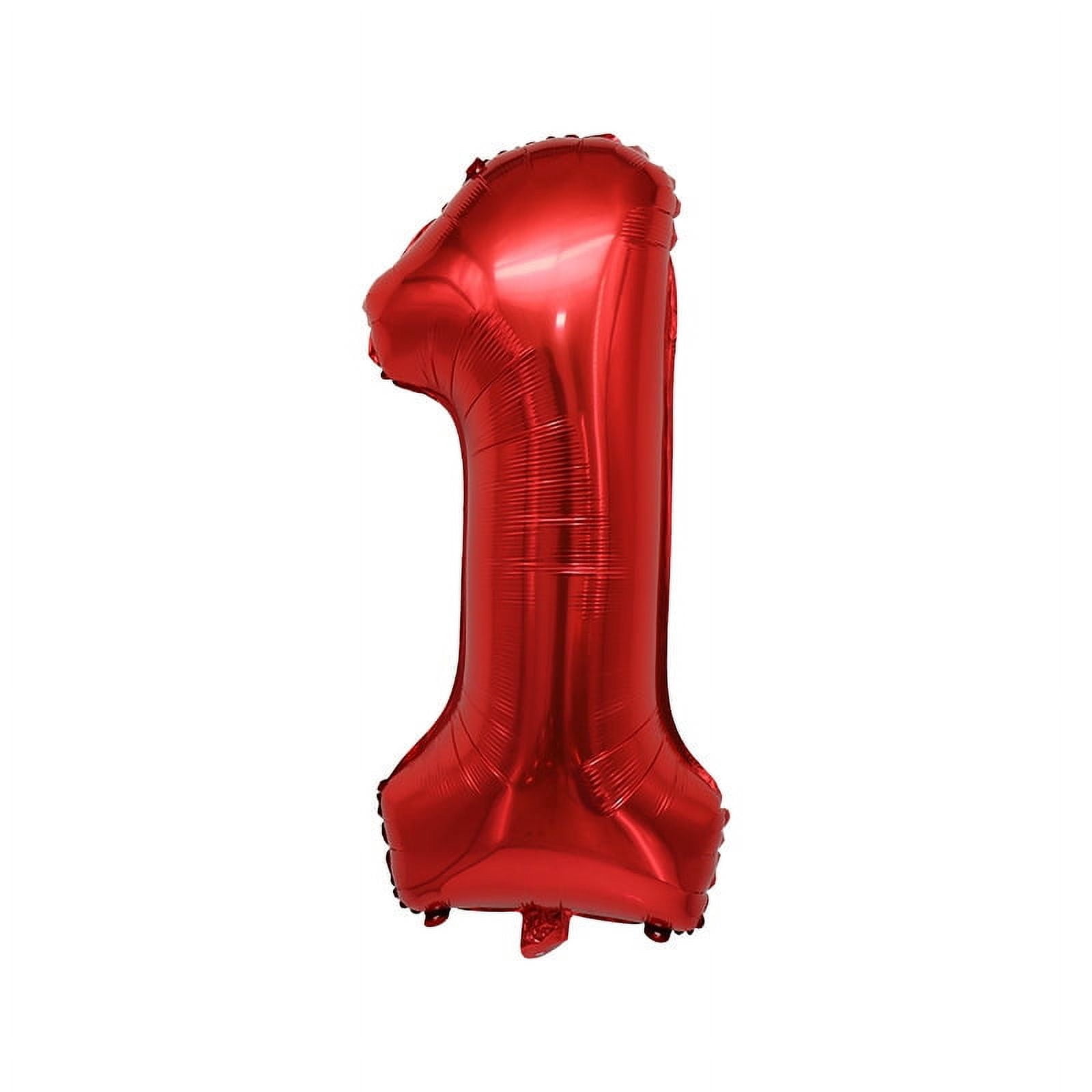16 Inch Birthday Balloon Numbers 0-9 Foil Balloons Red Blue Green Black ...