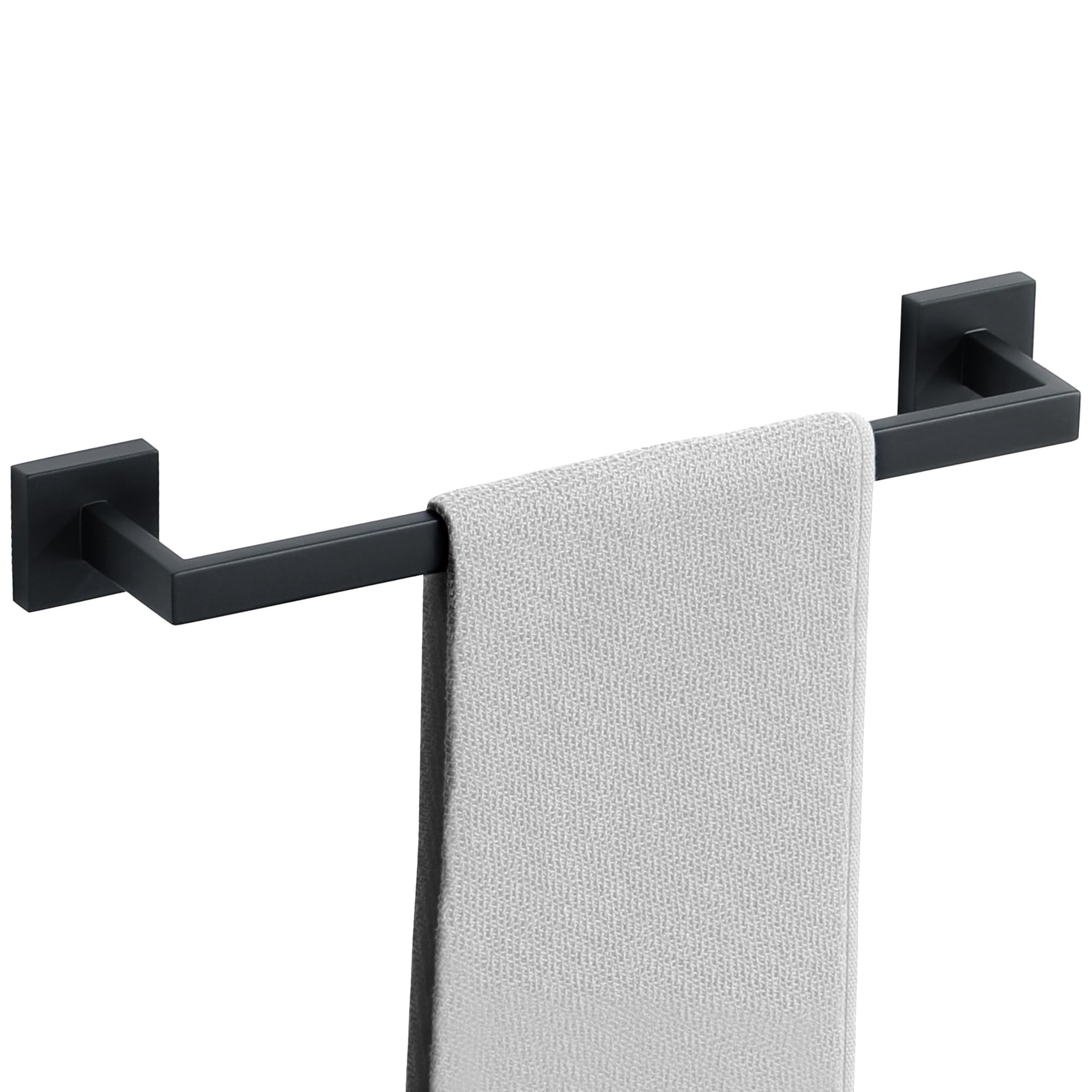 16 Inch Black Bathroom Towel Bar Wall Mount SUS304 Stainless Steel ...