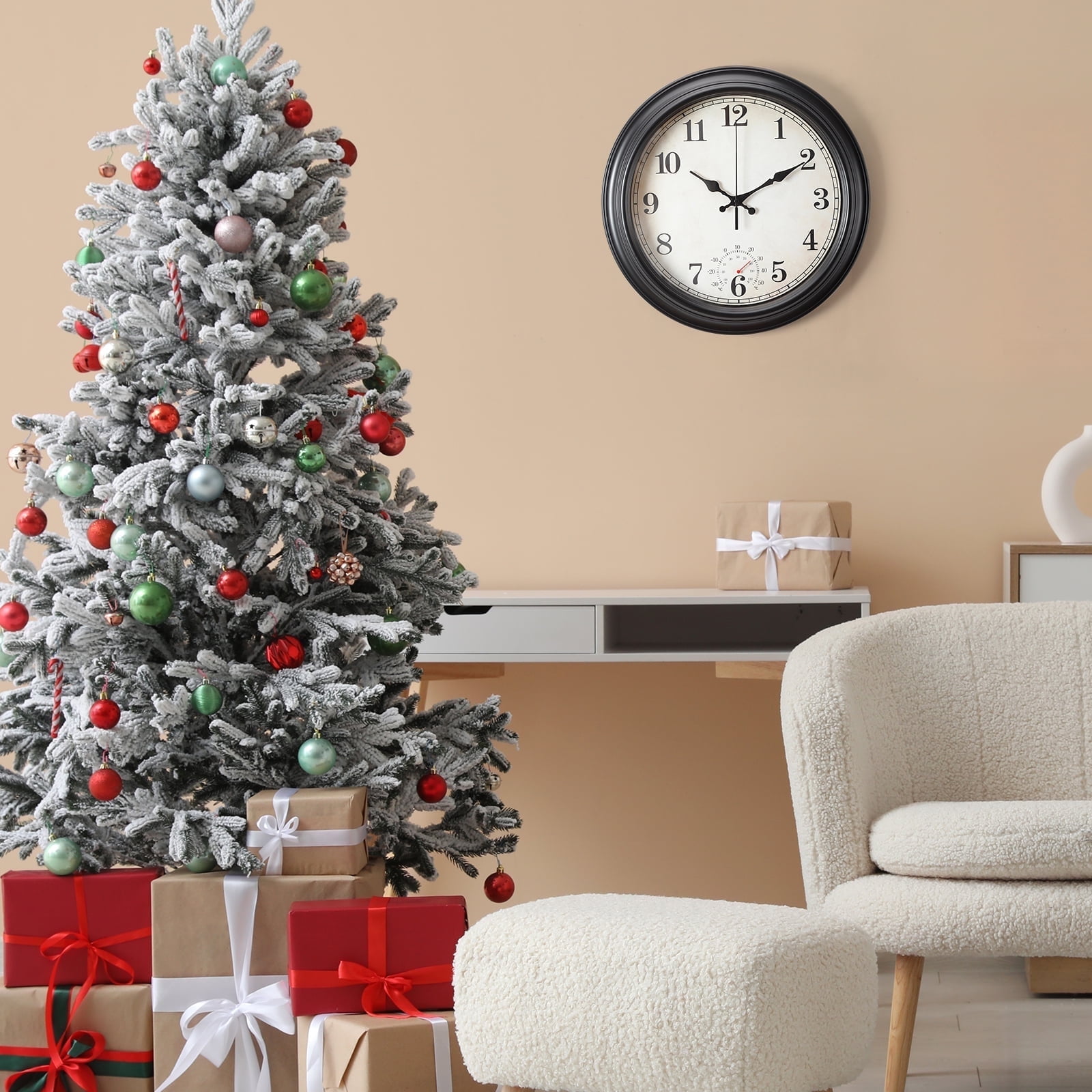 Zenco 16-Inch Analog Battery-Powered Indoor Decorative Wall Clock ...