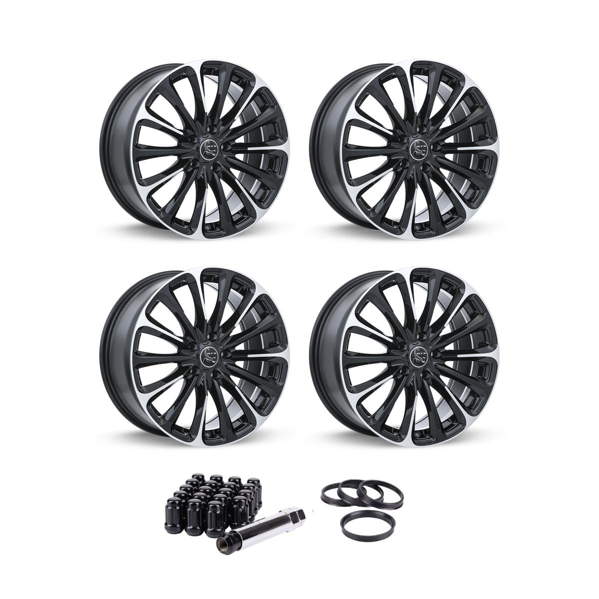 16 Inch Black Rims (Set of 4) for 1987-1996 Chevrolet Corsica, RTX 81664-BF - Walmart.com