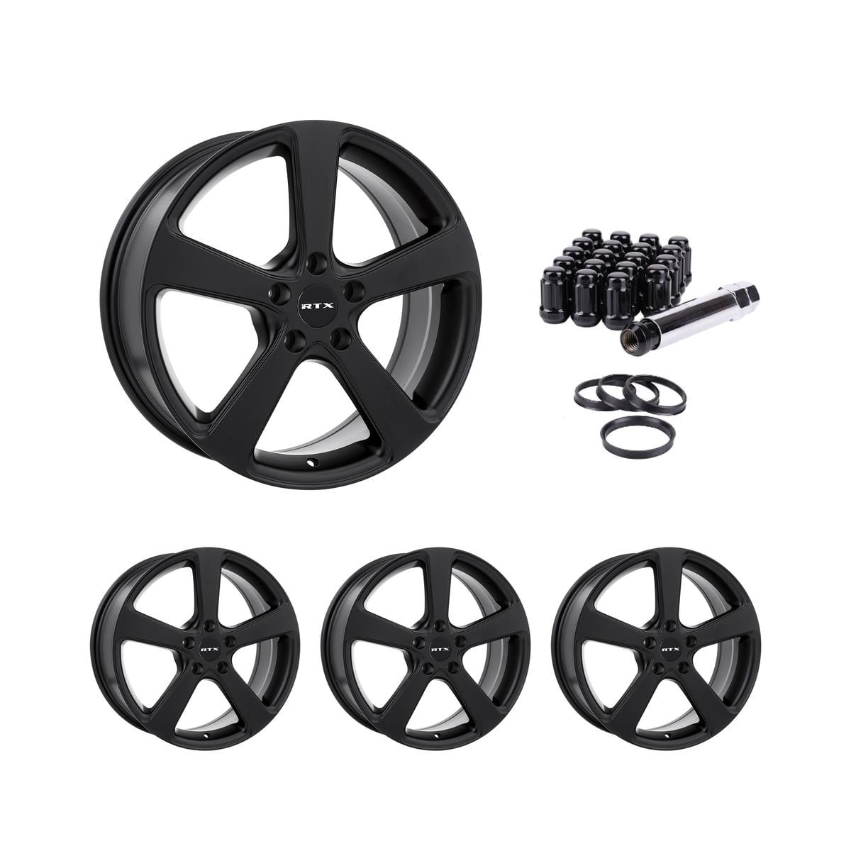 16 Inch Black Rims (Set of 4) for 2003-2007 Cadillac CTS, RTX 82663-CZ ...