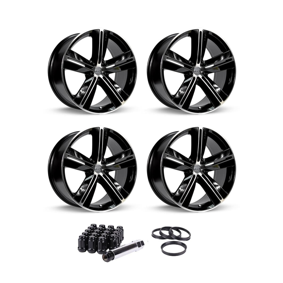 16 Inch Black Rims (Set of 4) for 2003-2024 Chevrolet Malibu, RTX 81325 ...