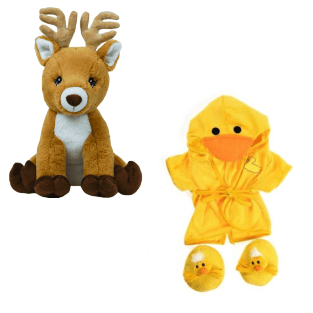 16-Inch Brix the Buck Plush Toy with Duck Robe - Soft Stuffed Animal ...