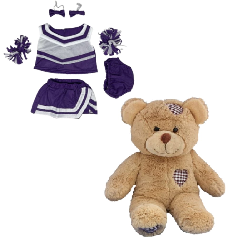 16-Inch Brown Patches Bear in Cheerleader Uniform - Includes Top, Skirt ...