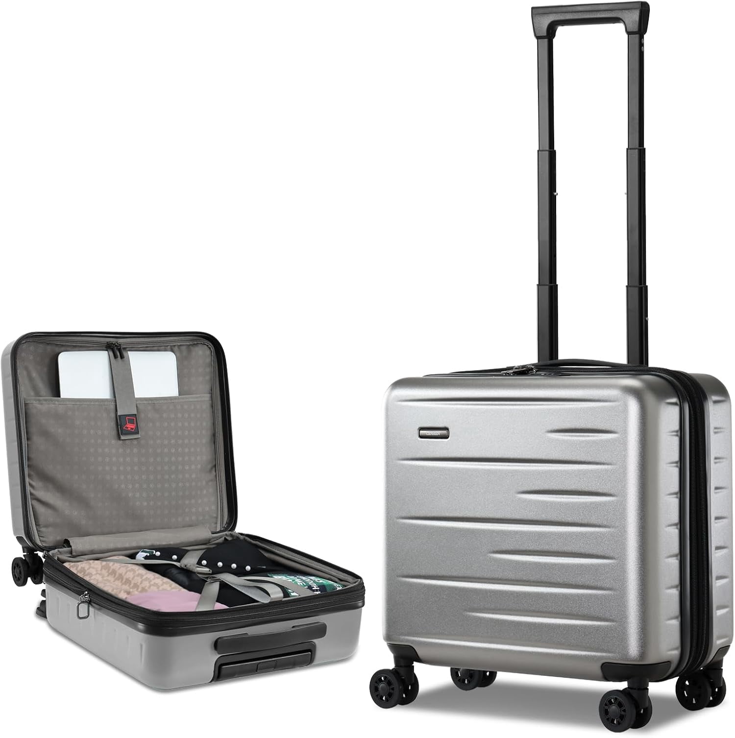 16 Inch Carry Luggage Airline Approved, Expandable Lightweight ABS+PC ...