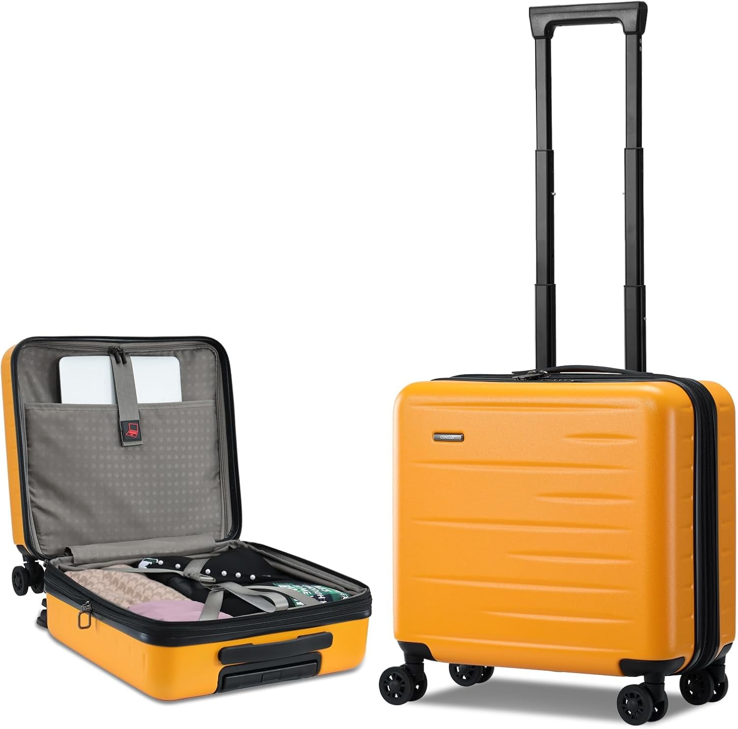 16 Inch Carry Luggage Airline Approved, Expandable Lightweight ABS+PC ...