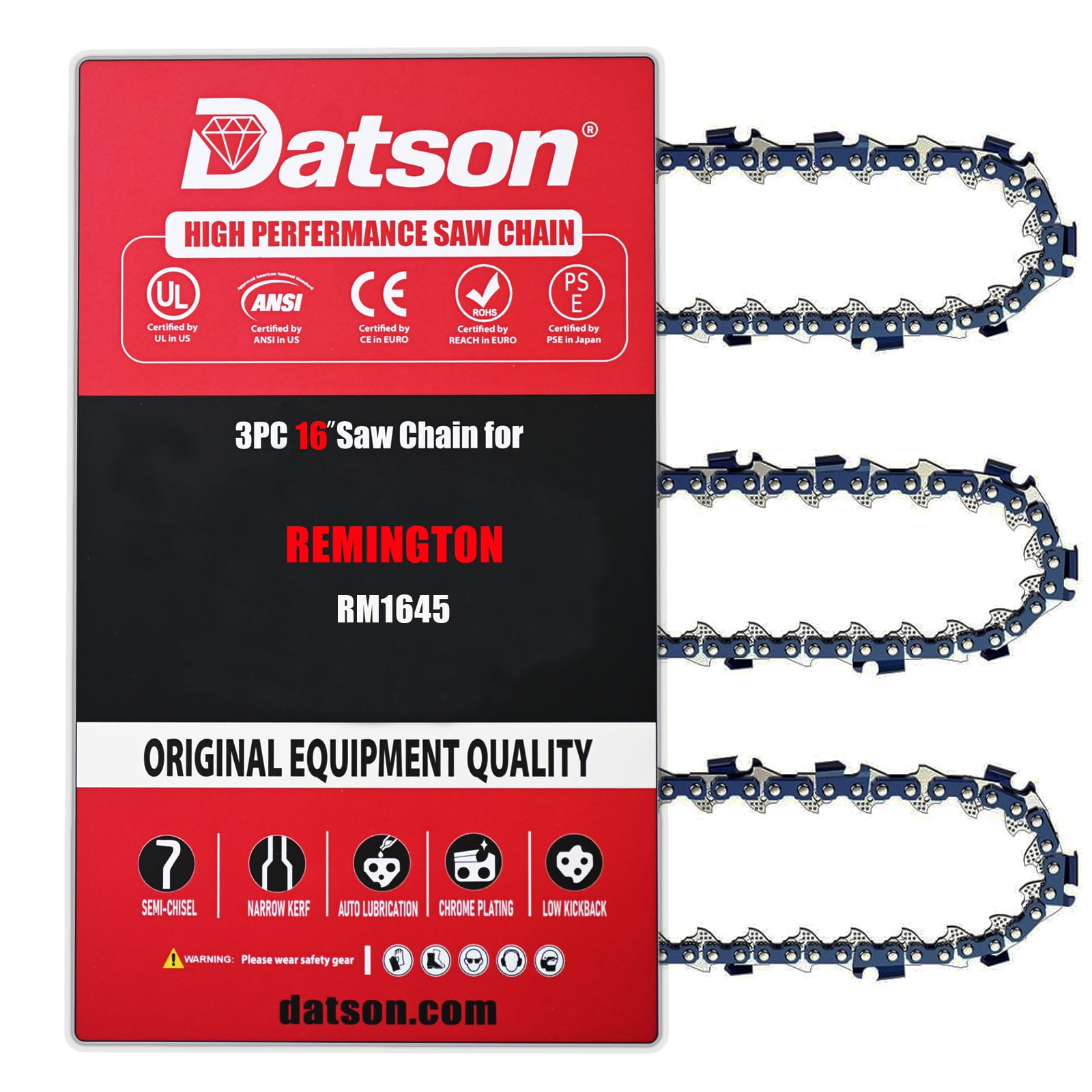 16 Inch Chainsaw Chain 3/8" LP Pitch .050" Gauge 56 Drive Links Fits ...