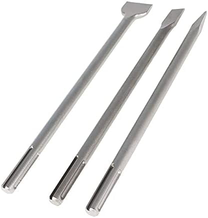 16-Inch Chisel Set, 3-Piece Heavy Duty Rotary Hammer Chisel Bit Set ...