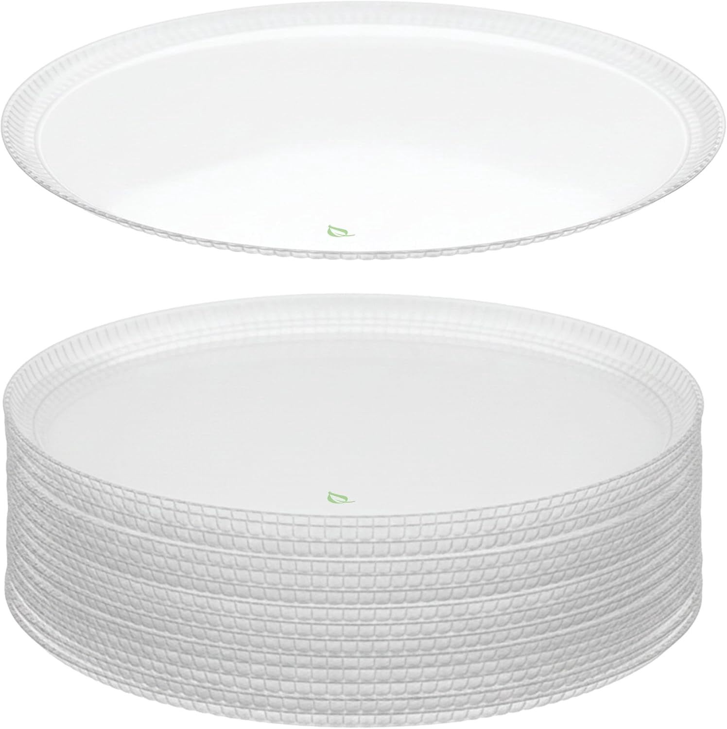 16 Inch Clear Ridged Round Disposable Serving Tray – for Appetizers ...
