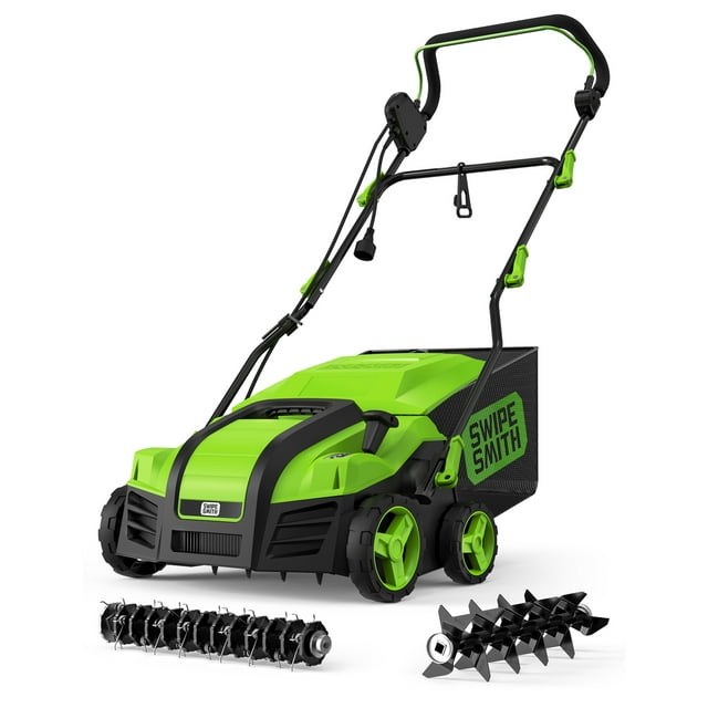 16-Inch Dethatcher & Scarifier Electric Corded, 15 Amp Copper Motor ...