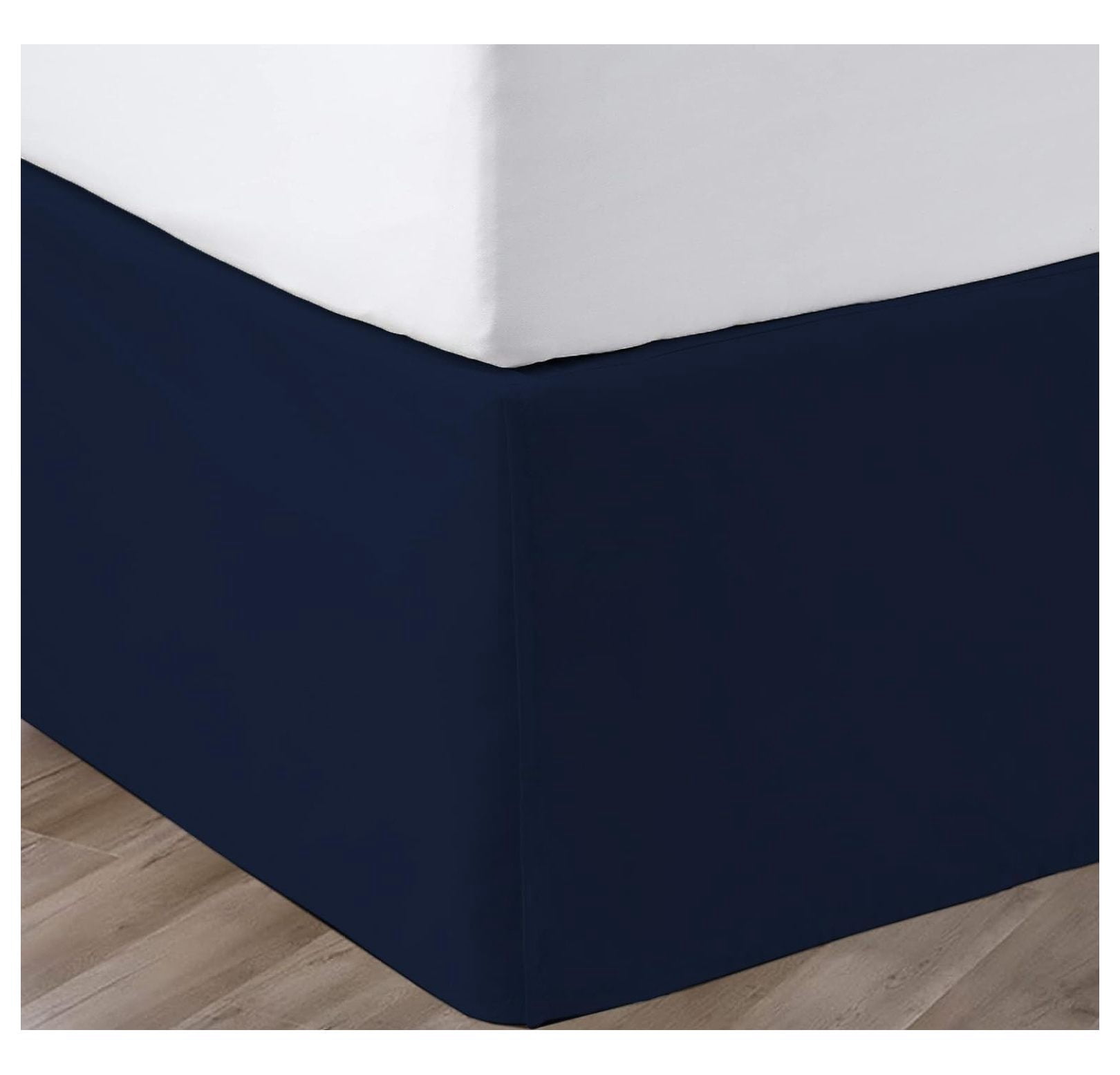 16 Inch Drop Bed Skirt Twin Size with Platform to Stay in Place Pleated ...