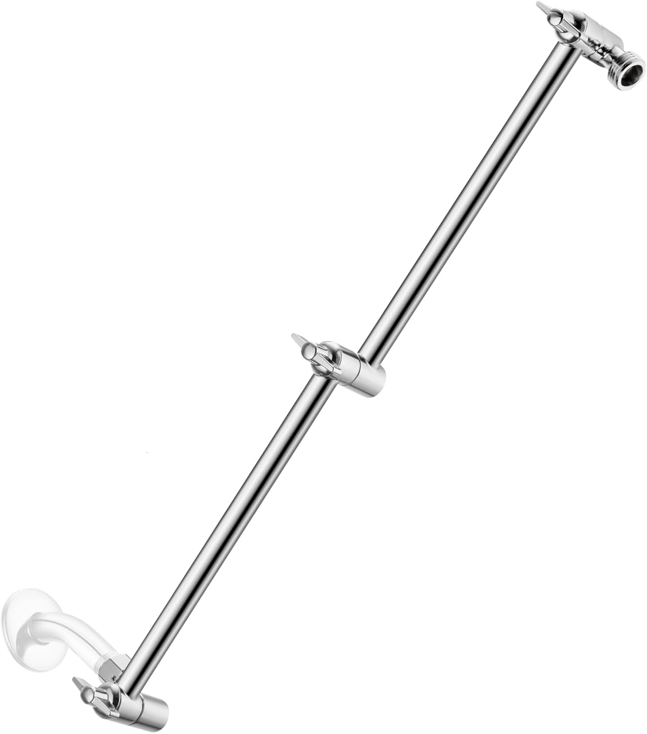 16 Inch Dual Extension Extra Long Adjustable Shower Head Extension Arm ...