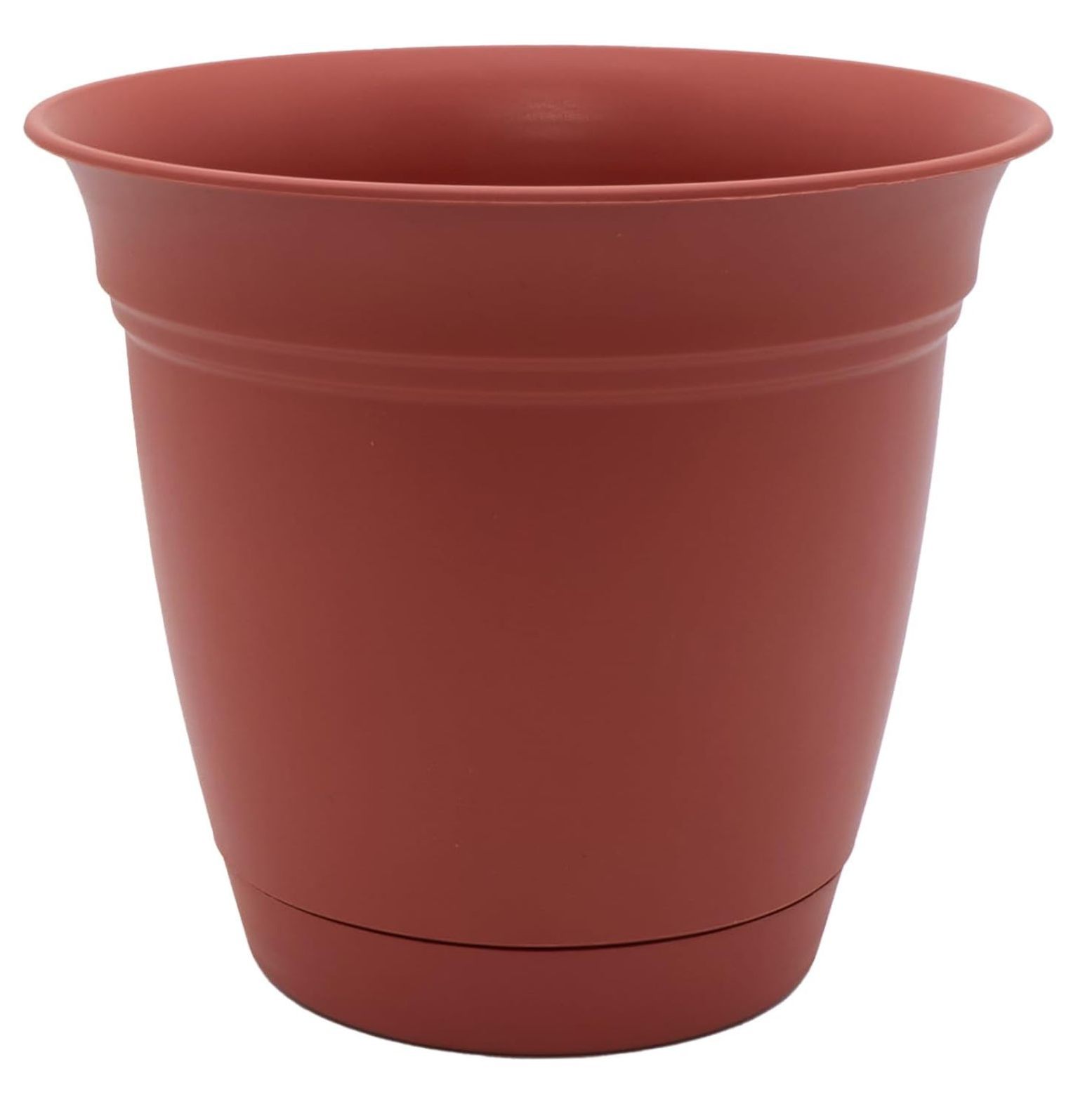 16 Inch Eclipse Round Planter with Saucer - Indoor Outdoor Plant Pot ...