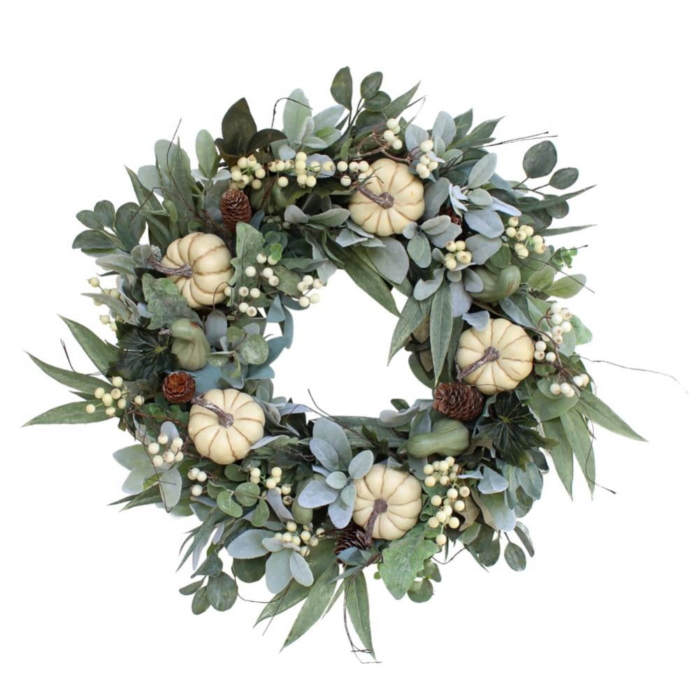 16 Inch Fall Wreath for Front Door- Handicraft Wreath Ideal Spring ...