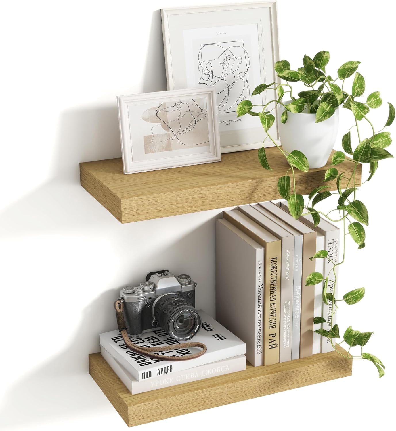 16 Inch Floating Shelves, 8 Inch Deep Floating Shelves for Wall ...
