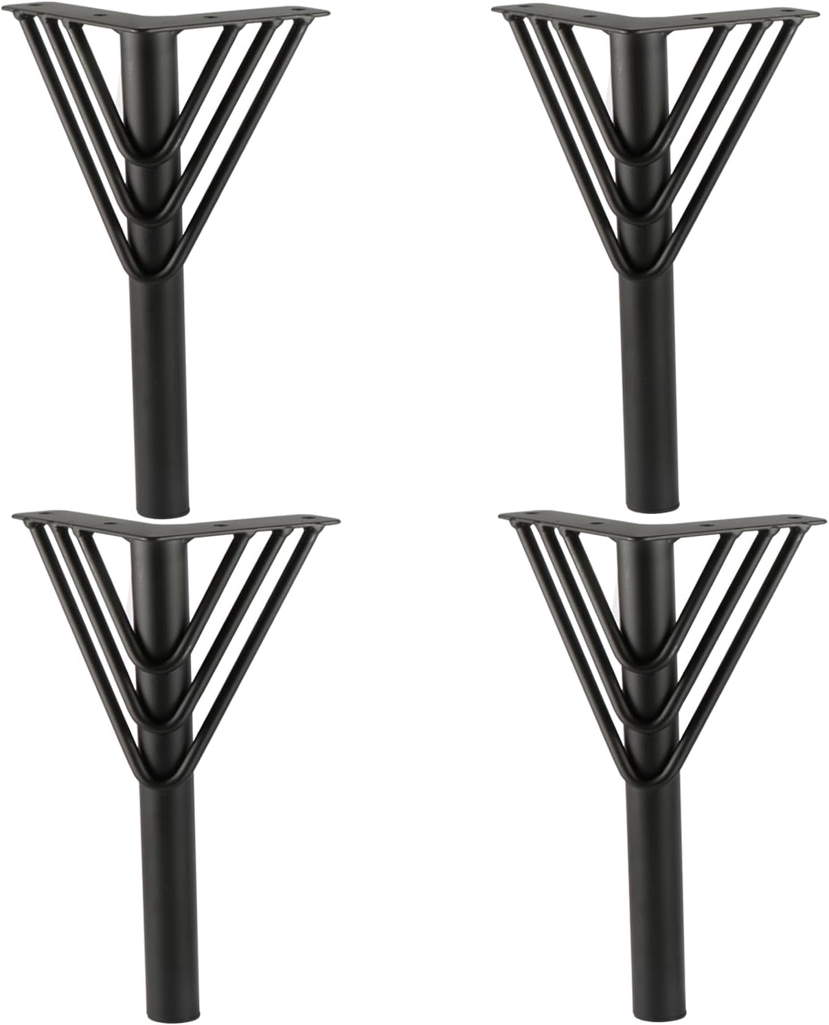 16 Inch Furniture Leg Black Triangle Shaped Hairpin Furniture Table ...