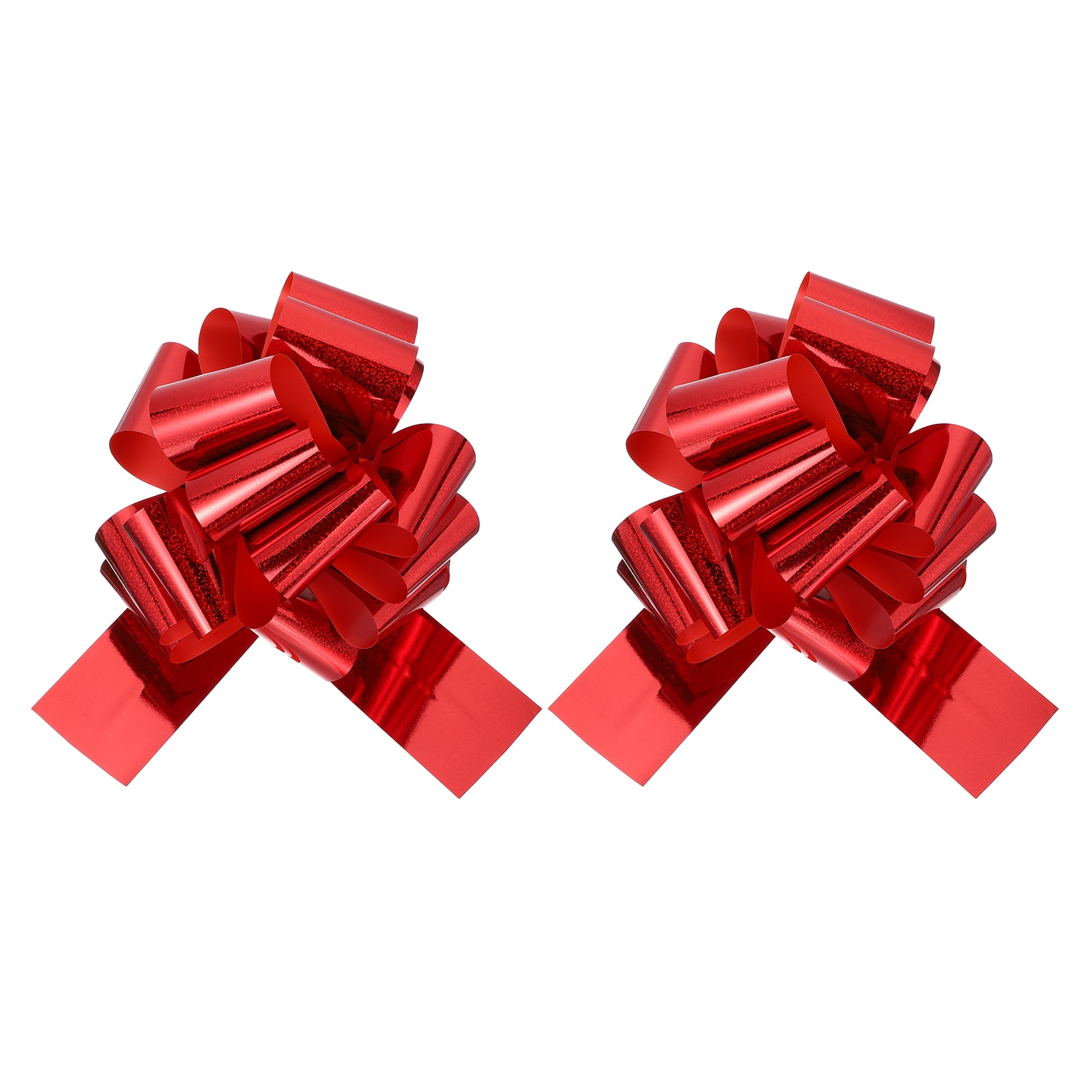 16 Inch Giant Large Pull Bow 2 Pcs Big Glitter Metallic Car Bows Ribbon ...