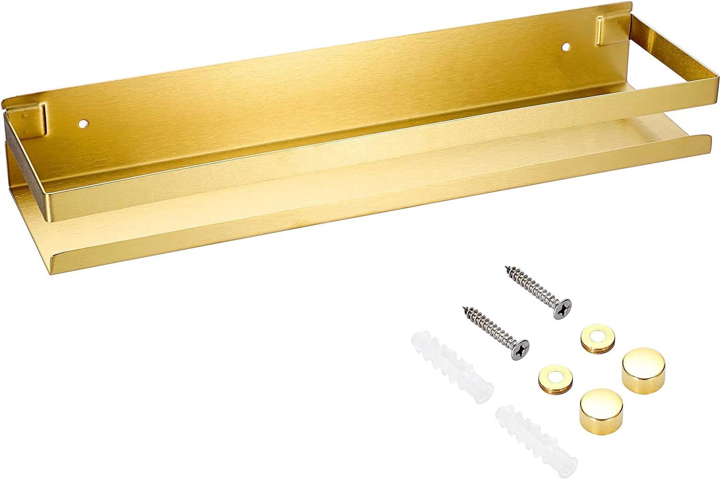 16 Inch Golden Shower Shelf Stainless Steel Shower Caddy Bathroom ...