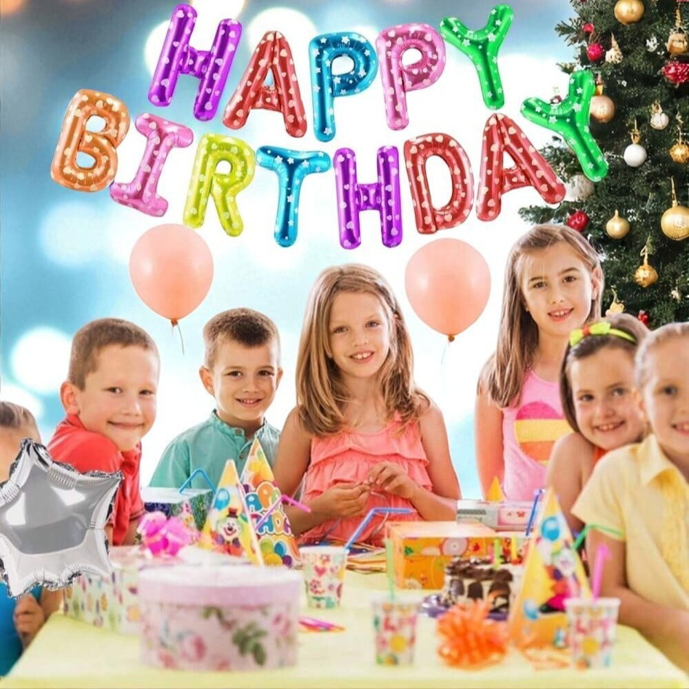 16 Inch Happy Birthday Balloon English Letter Set Kids Party Baby First ...