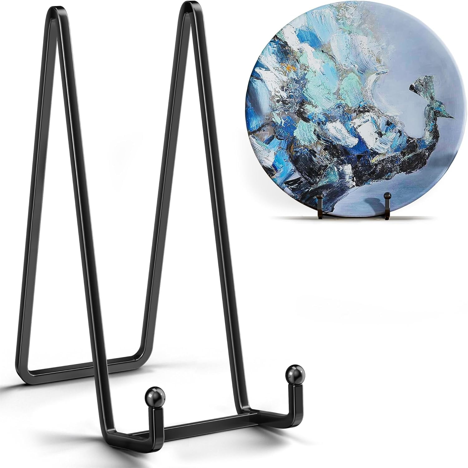 16 Inch Heavy Duty Plate Stand (2 Pack) - Metal Display Easel for Large ...