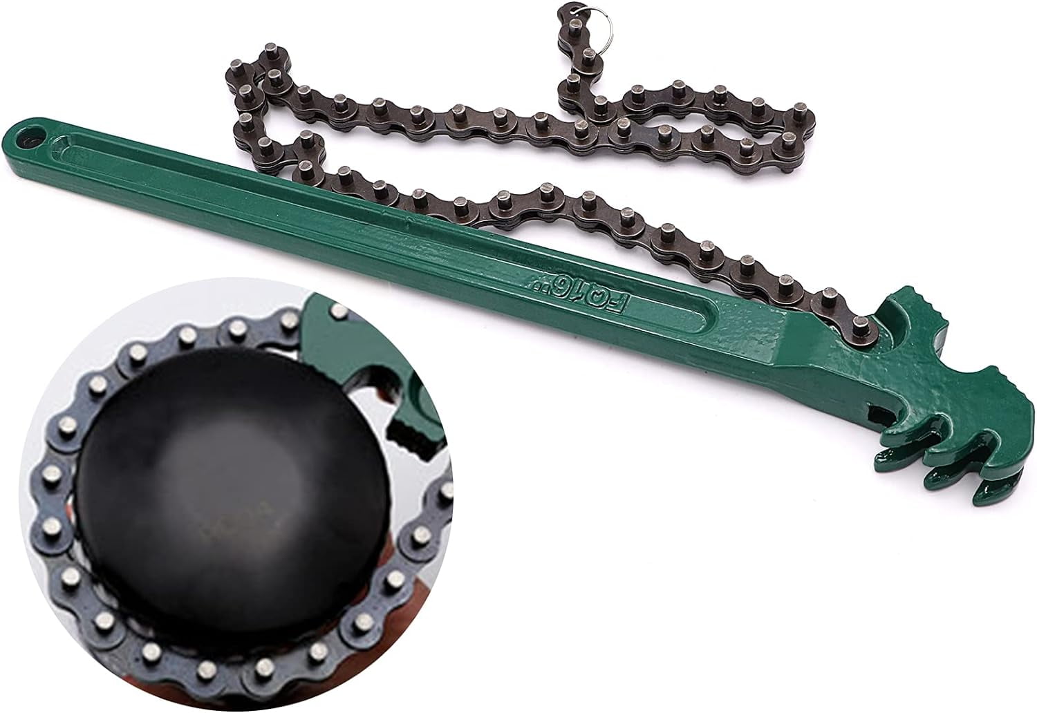 16 Inch Heavy Duty Reversible Chain Wrench Fits 1.5" To 7.5" Diameter ...