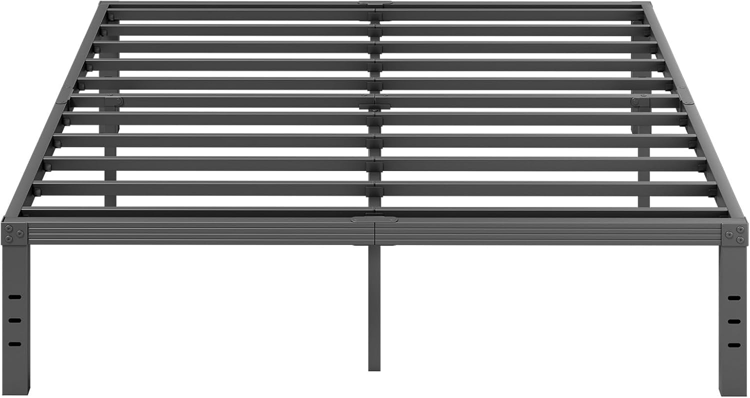 16 Inch High King Size Bed Frame Platform, Metal King Bed Frame No Box ...