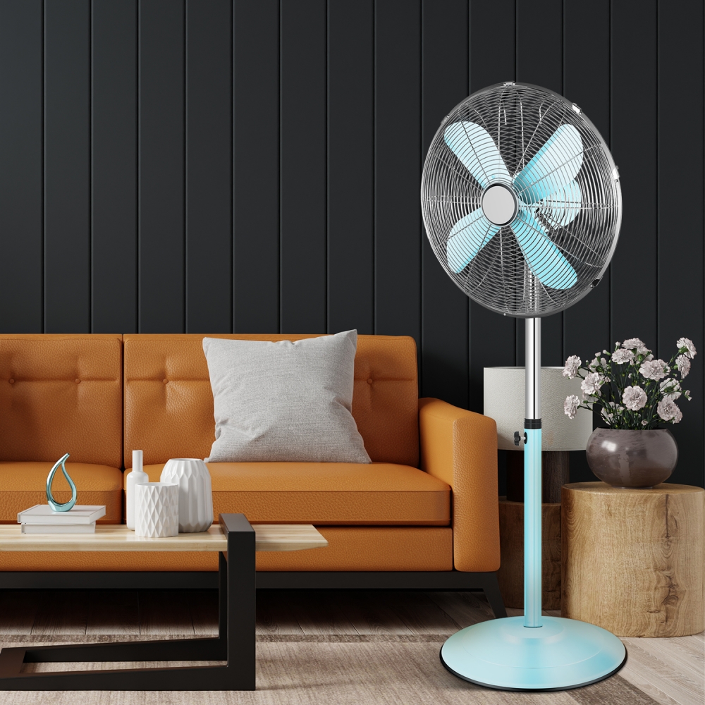 16 Inch High Velocity Stand Fan, Adjustable Heights, 75°Oscillating ...