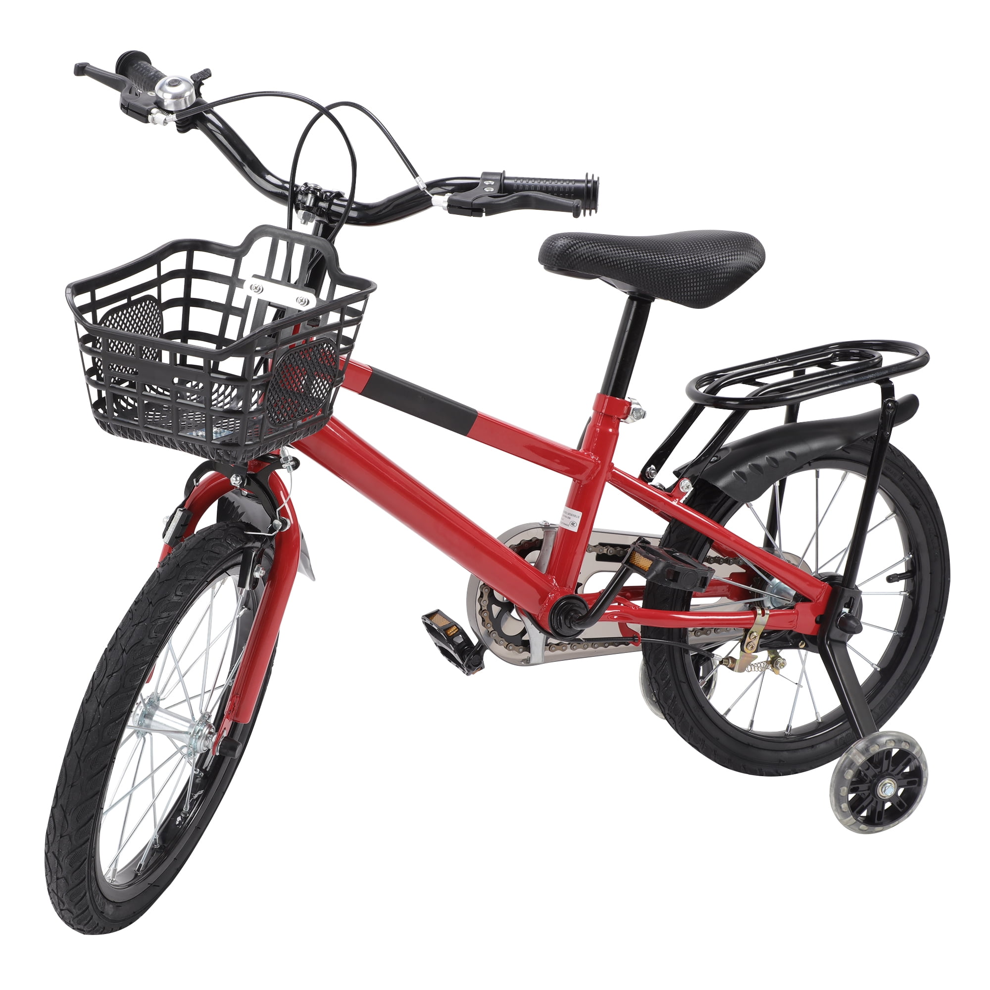 16 Inch Kids Bike for Boys and Girls, Children Bike with Training Wheels & Basket, Kids Bike ...