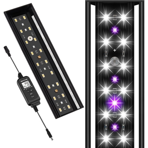 16-Inch LED Reptile Light with Auto On/Off & Preset Day-Night Cycle ...