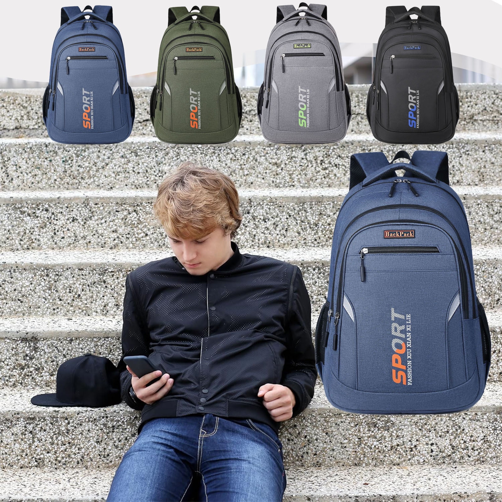 16 Inch Laptop Backpack, Business Travel Bag, Slim Design, Large ...