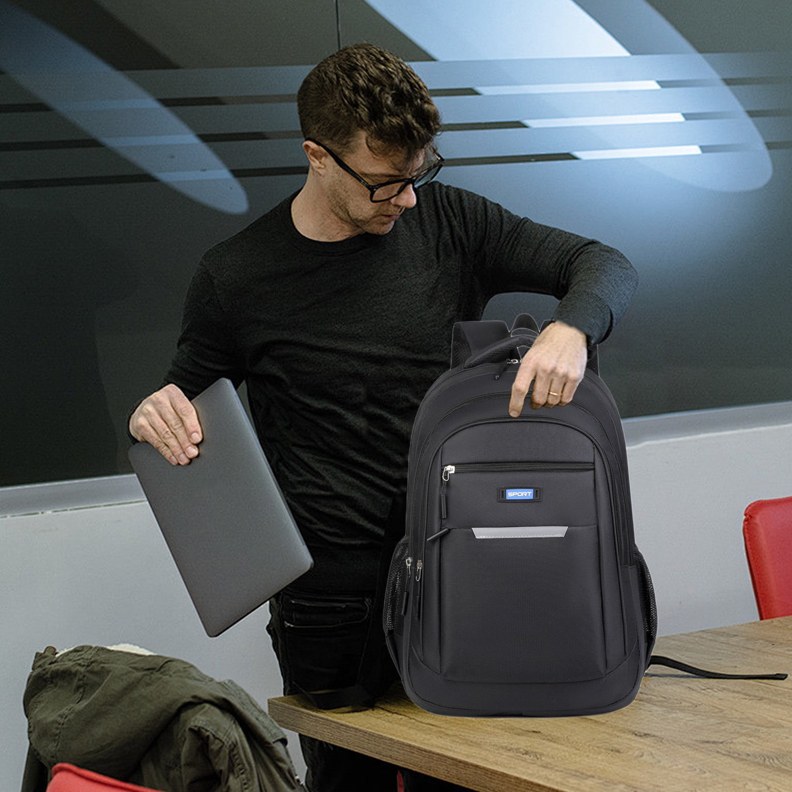 16 Inch Laptop Backpack, Business Travel College Computer Bag, Large ...