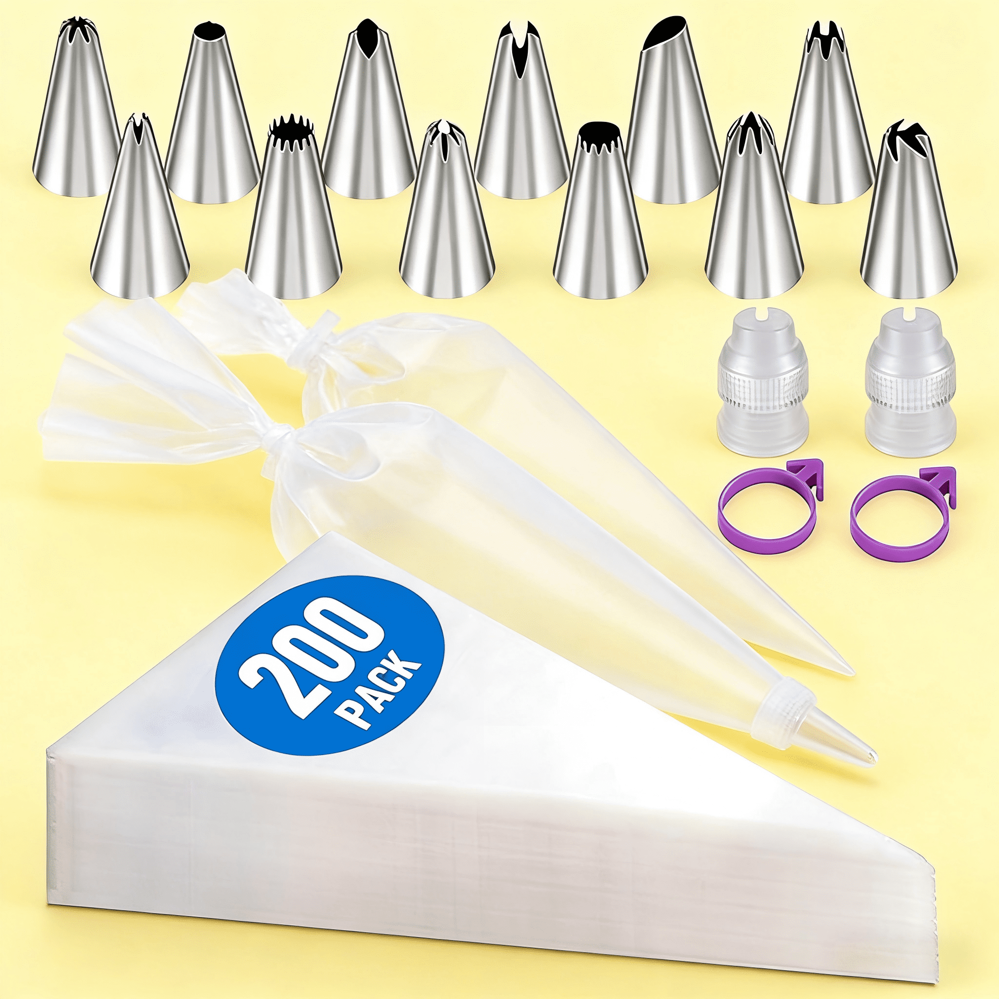 16-Inch Large Disposable Pastry Bags (100-Piece) - Frosting & Cake ...