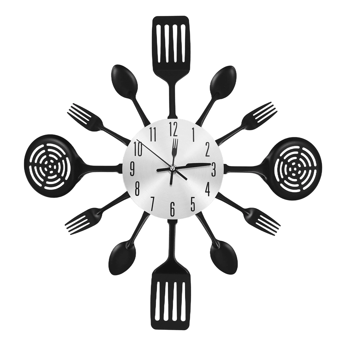 16 Inch Large Kitchen Wall Clocks with Spoons and Forks,3D Tableware ...
