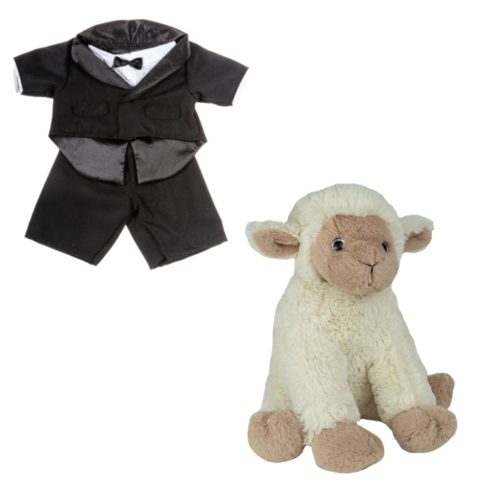 Plush Gear 16" Luna the Lamb Stuffed Animal in Tuxedo Suit, Soft Plush ...