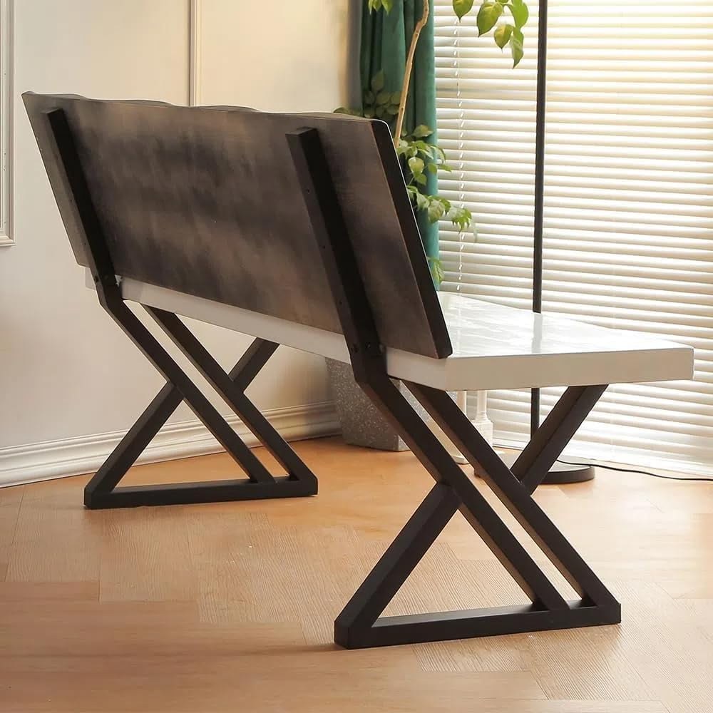 16 Inch Metal Bench Legs,Backrest Bracket Set of 2,Ideal for Projects ...