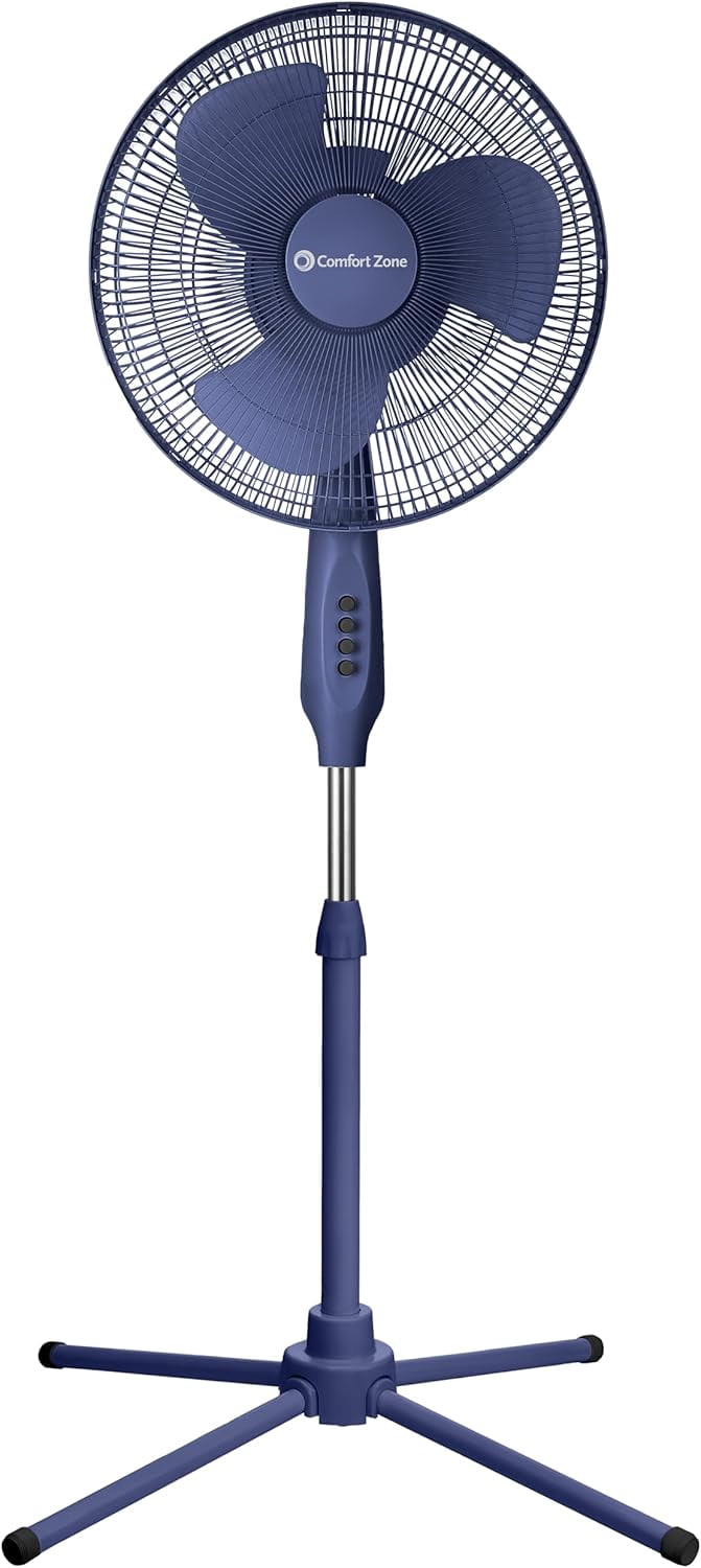 16-Inch Oscillating Pedestal Fan with Remote Control, 3-Speed High ...