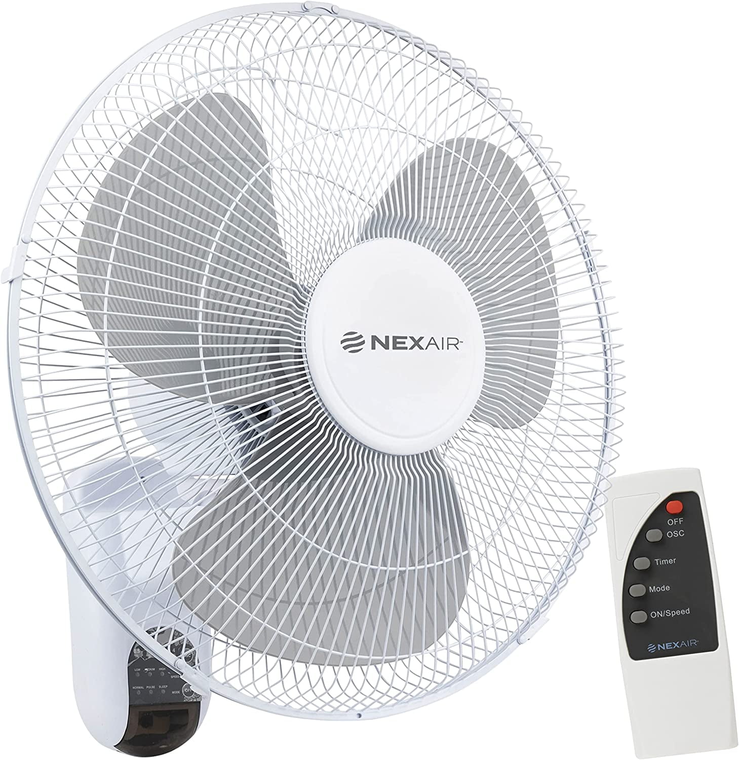 16 Inch Oscillating Wall Mount Fan, Quiet Operating Room Fan With ...