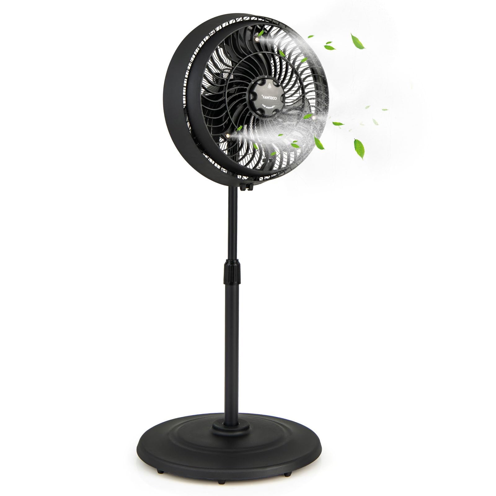 16 Inch Outdoor Misting Fan with Adjustable Height, 3 Speed Settings ...