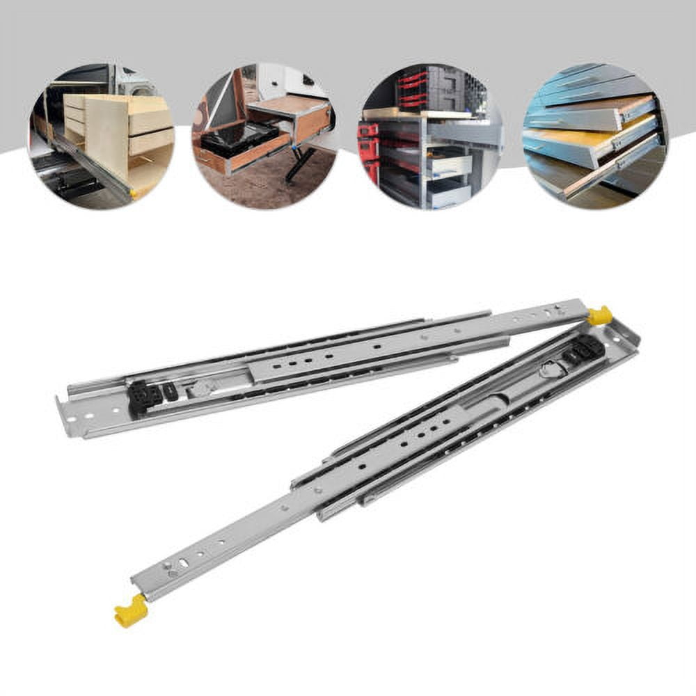 16 Inch Pair 500lbs Heavy-Duty Drawer Slides Ball Bearing Full ...