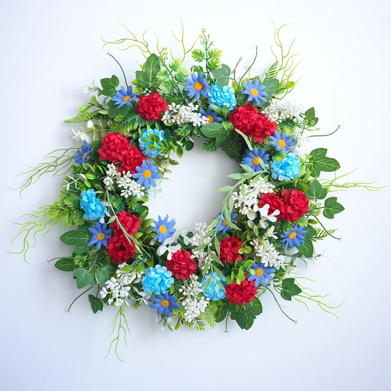 16 Inch Patriotic Wreaths for Front Door, 4th of July Wreaths for Front ...