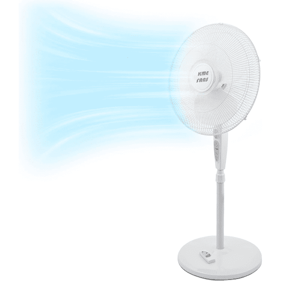 16-Inch Pedestal Fan – Quiet Oscillating Stand Fan with 3 Speeds to ...