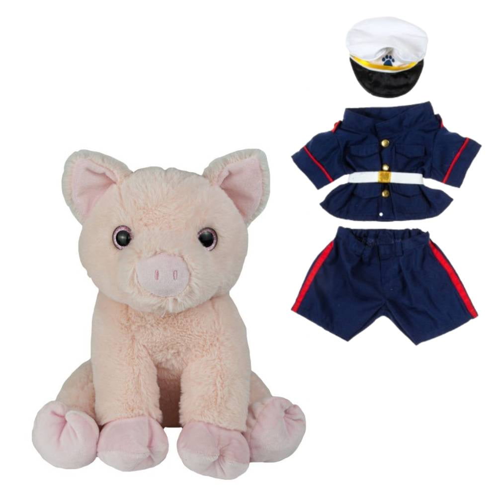 16 Inch Piper the Pig Plush Toy in U.S. Marines Dress Blues Soft ...