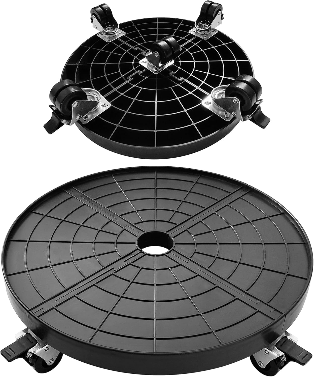 16 Inch Plant Caddy with Wheels Outdoor Indoor 2 Pack, Large Rolling ...