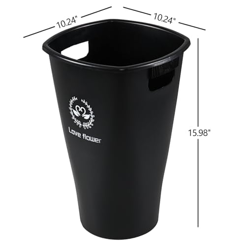 16 Inch Plastic Flower Buckets with Cutout Handles, 4 Pack Tall Cut ...