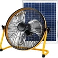 16 Inch Portable Rechargeable Solar Floor/Table Fan, Air Circulation ...