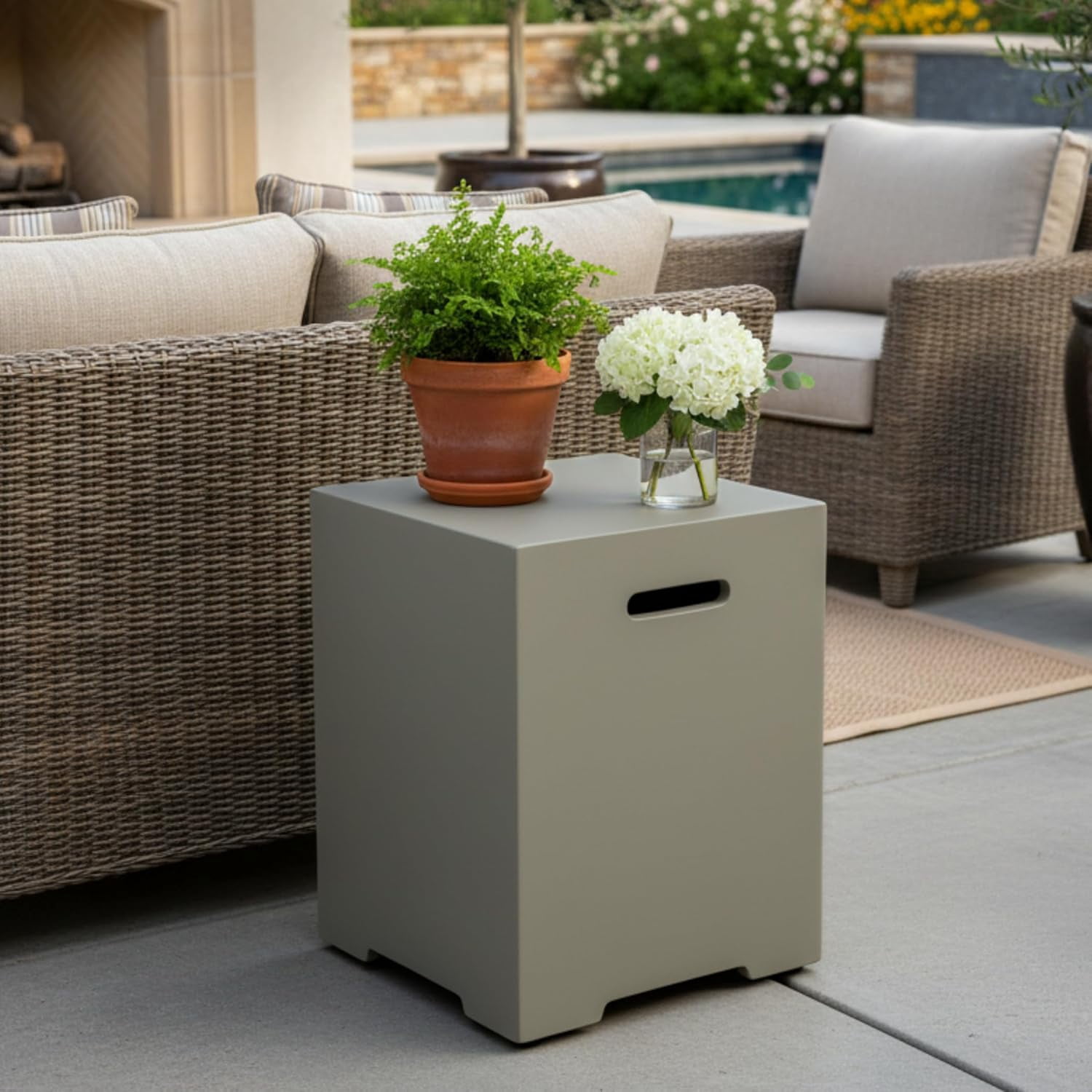 16-Inch Propane Tank Cover - 20 lb Outdoor Tank Storage Hideaway Side ...